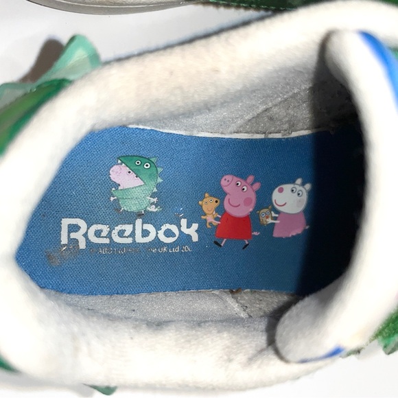 Reebok | Shoes | Reebok Peppa Pig Shoes Green Blue With Peppas Brother ...